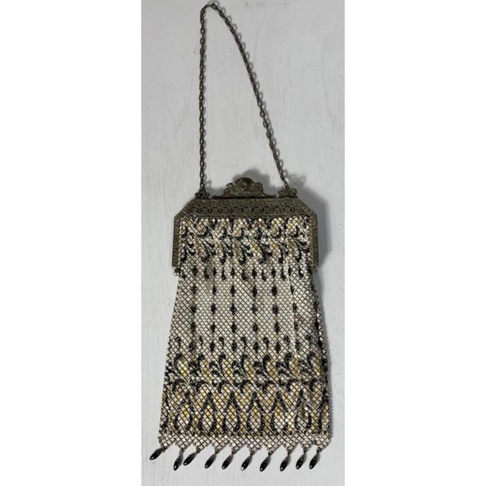 Antique Mandalian Enamel Mesh Bag - Gem